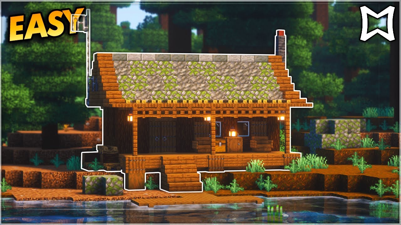 Minecraft Easy Survival Spruce Log Cabin Tutorial | Starter Builds - Minecraft Builders