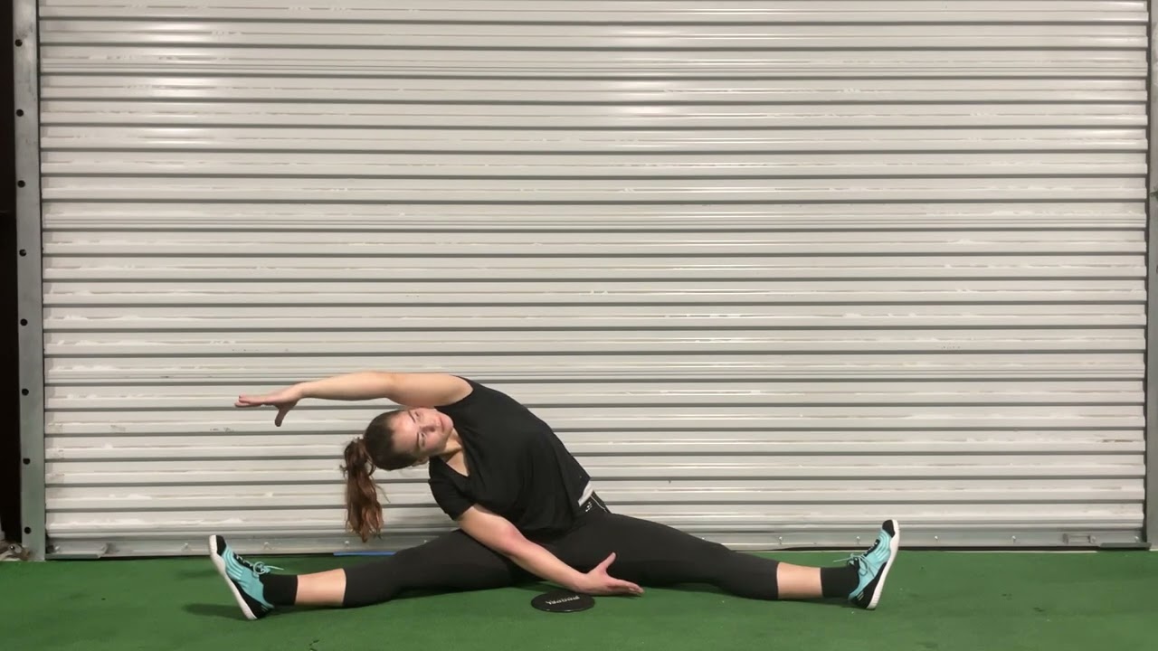 Seated Straddle Side Bend Stretch