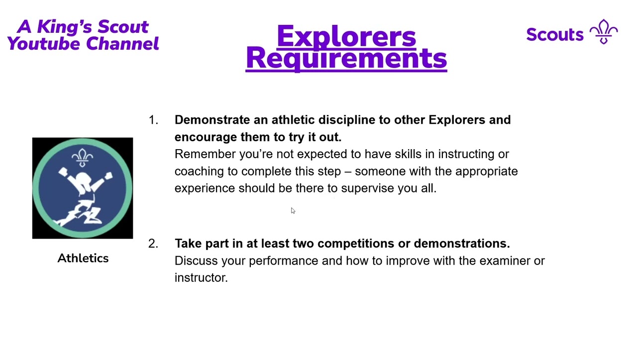 Athletics Activity Badge - Explorers