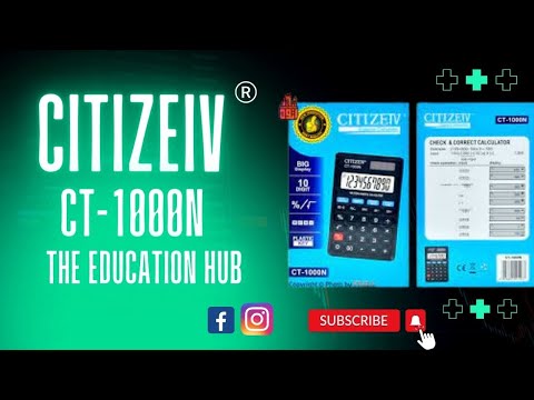 CITIZEIV CT-1000N / Pocket Friendly Calculator / The Calculator Hub