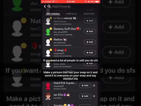 How to get snap adds!!