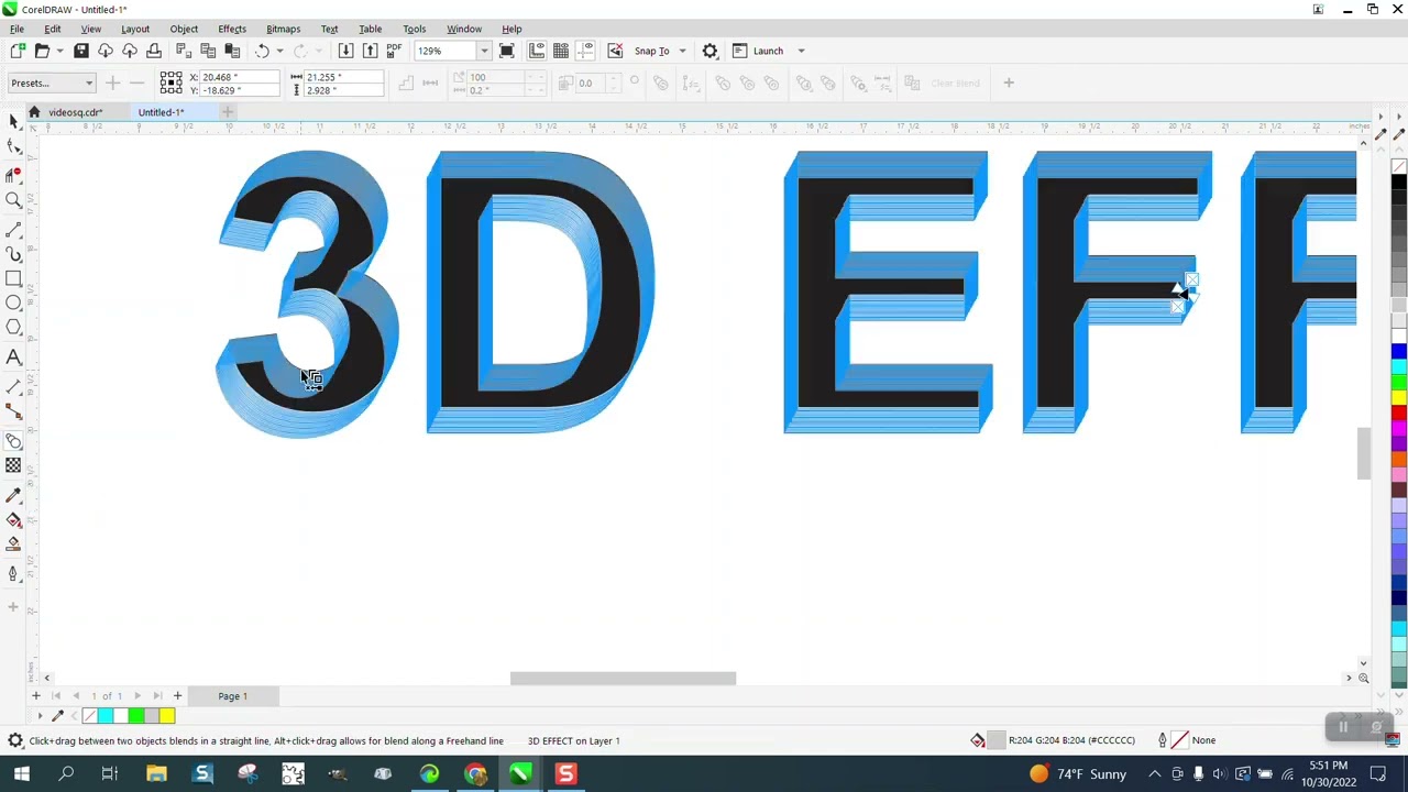 Corel Draw Tips & Tricks Quick and Easy 3D Text Effect