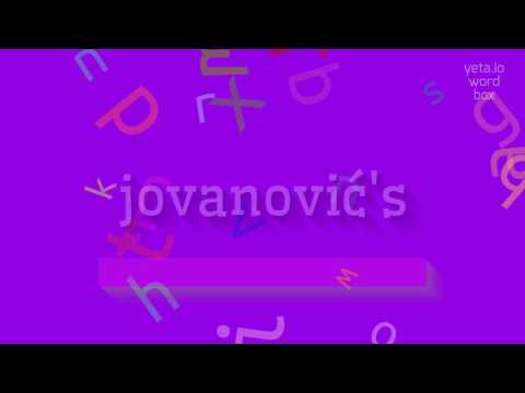 How to say "jovanović's"! (High Quality Voices)