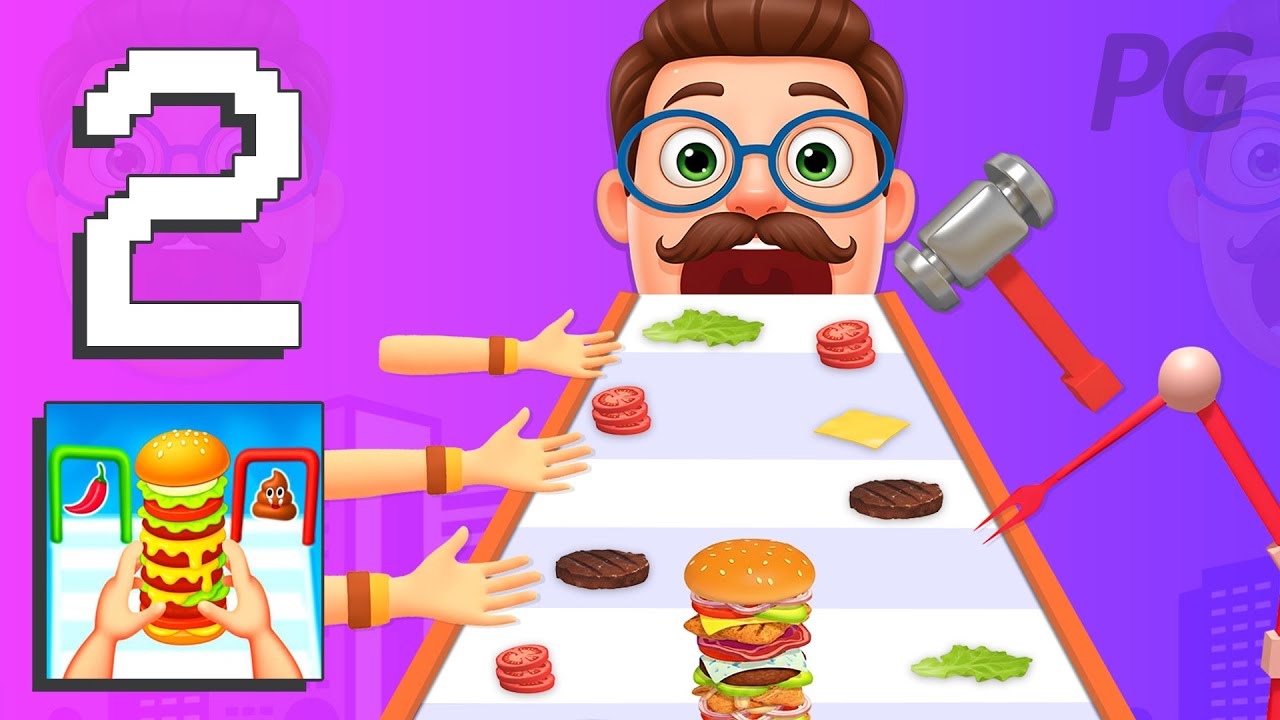 Burger Stack 3D: Cooking Games part 2