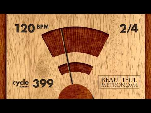 120 BPM 2/4 Wood Metronome HD
