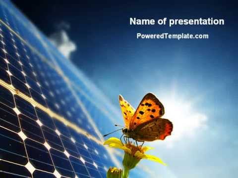 Solar Power PowerPoint Template by PoweredTemplate.com