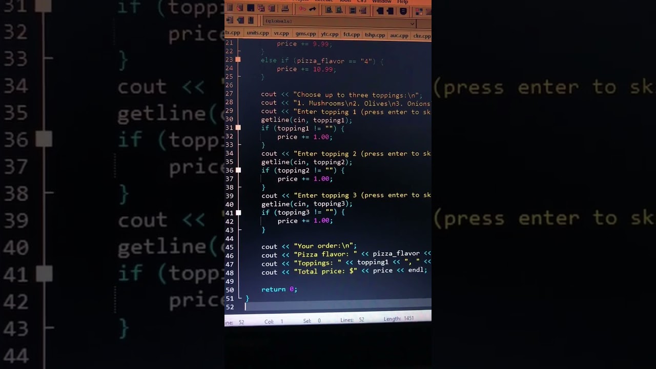 pizza shop c++#coders #codemasters #coding #codingninja #codelife #codinglife #code #coders