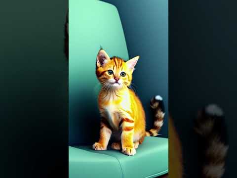 AI generated image of orange baby kitten made by canva @canva #ai #amazing