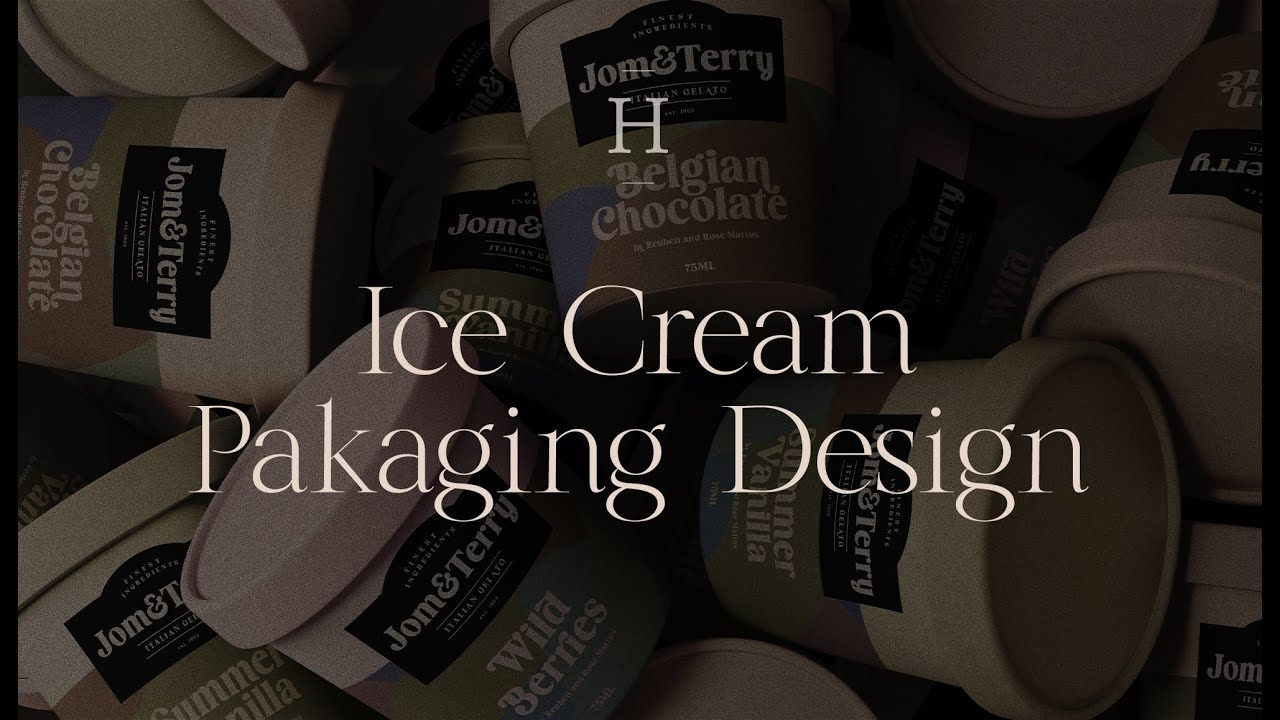 Designing Ice Cream Packaging Using Cocktail Font