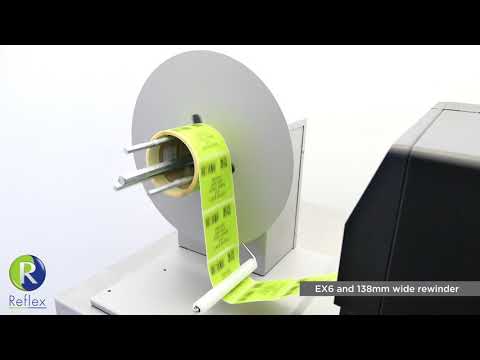 Reflex Labels - Printer and label rewinding setup