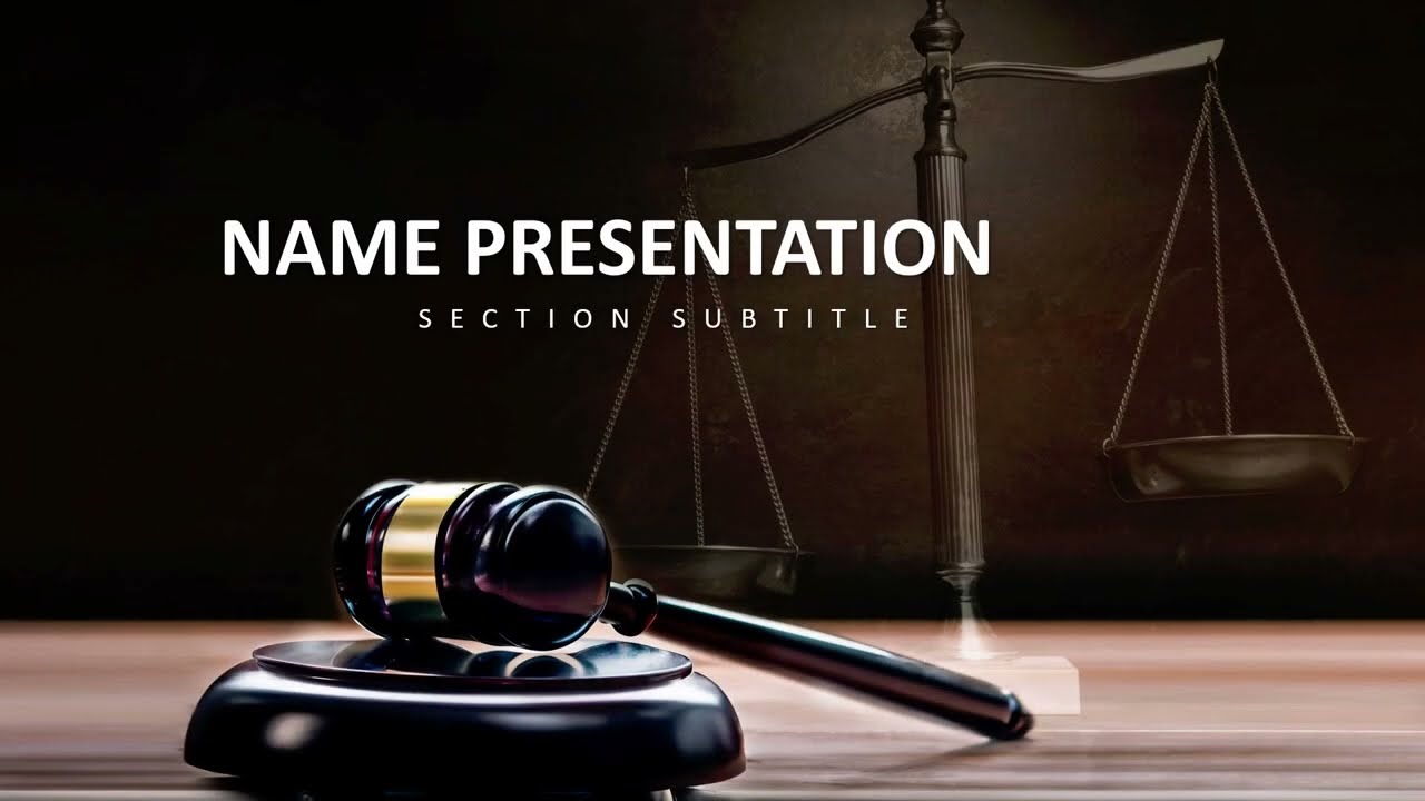 Master the Art of Courtroom Presentations with the Law and Order PowerPoint Template!
