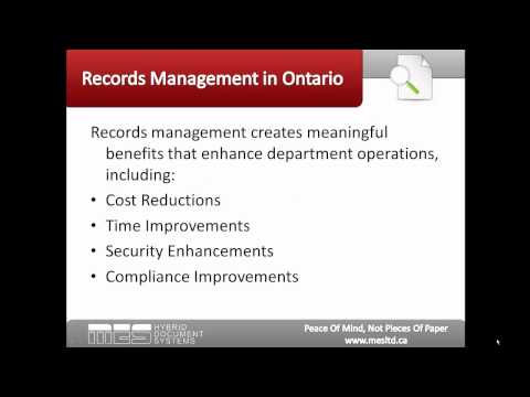 Records Management in Ontario - Key Benefits for Human Resource Departments