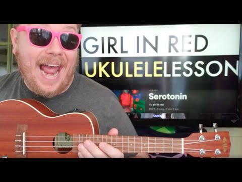 How To Play Serotonin Ukulele girl in red // easy ukulele tutorial beginner lesson easy chords