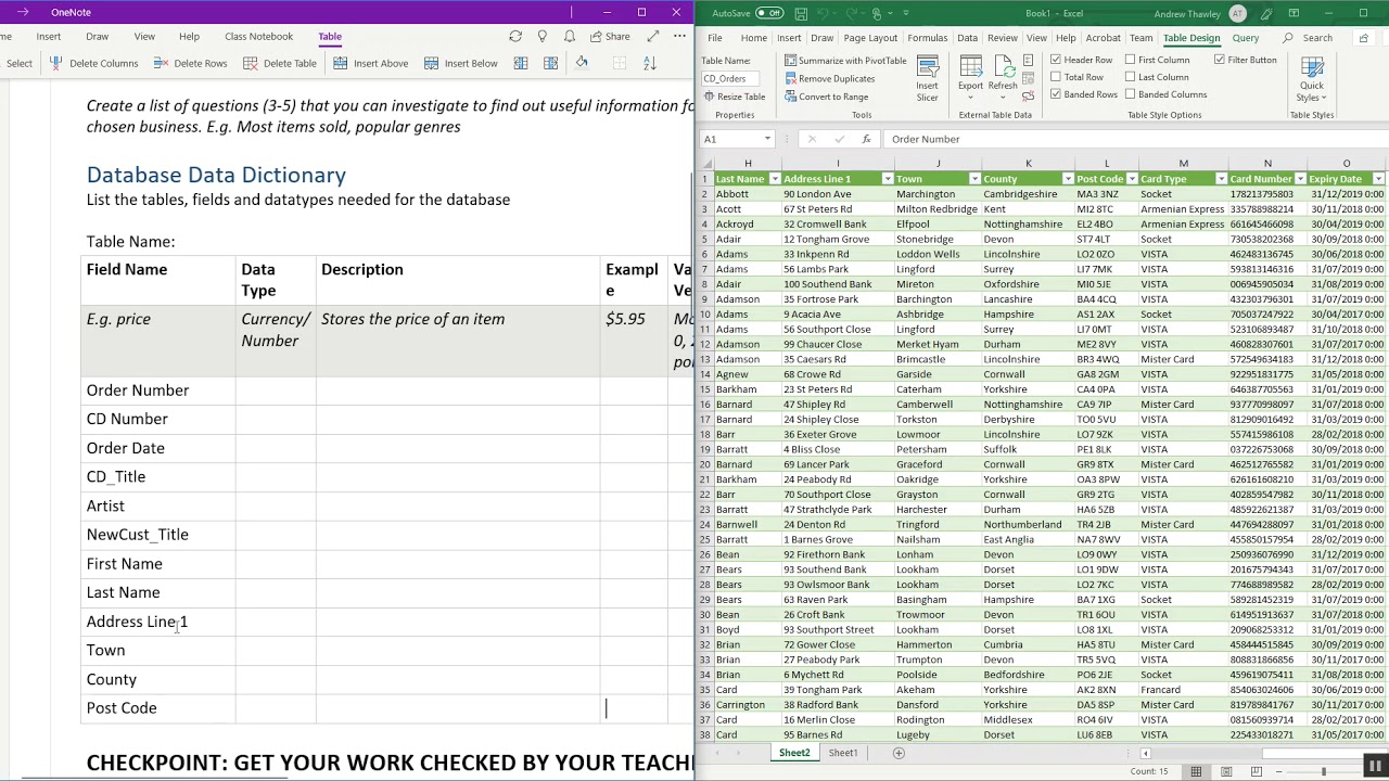 Database 3   Data Dictionary