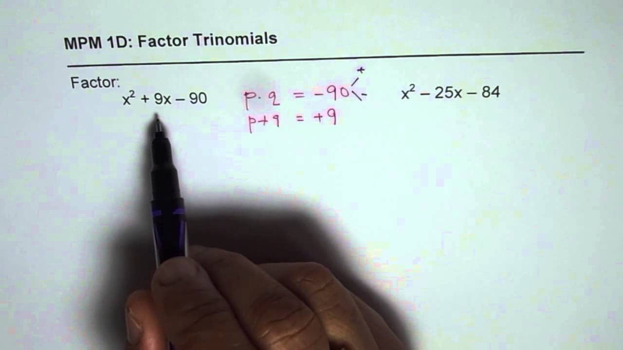 How to Find Integer Factors for Trinomials