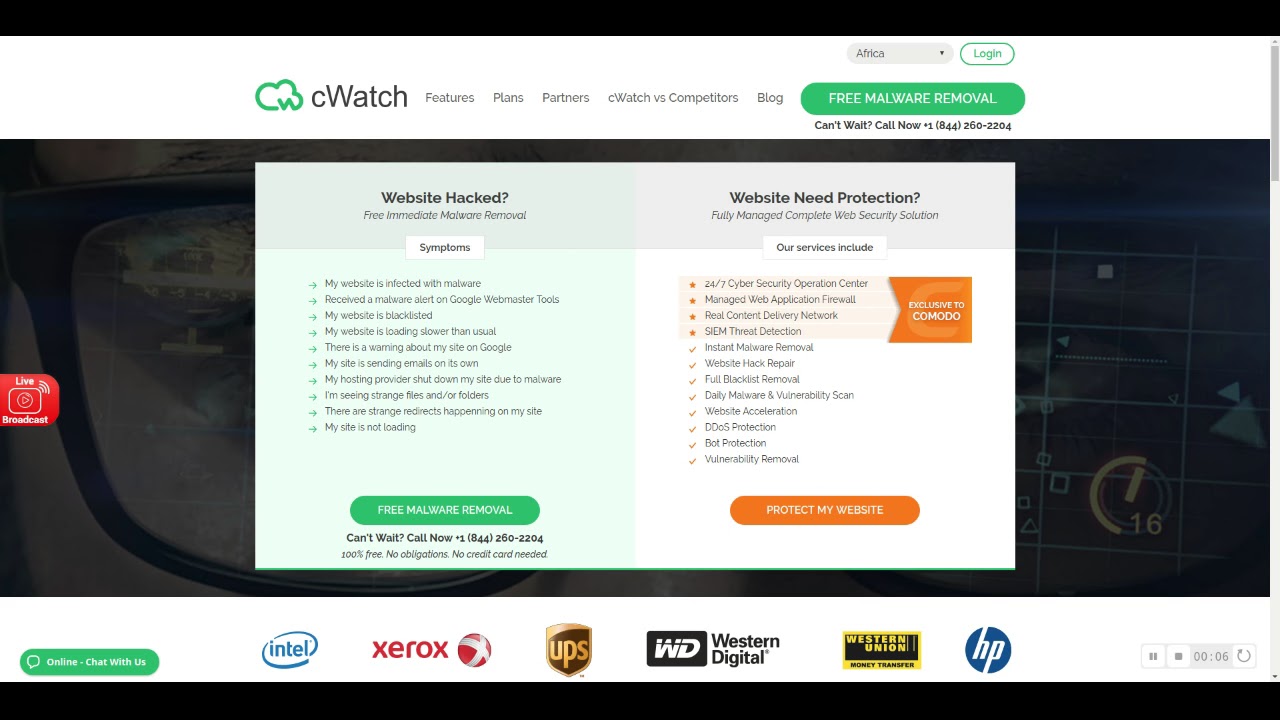 Website Security | Website Malware Removal from Comodo cWatch