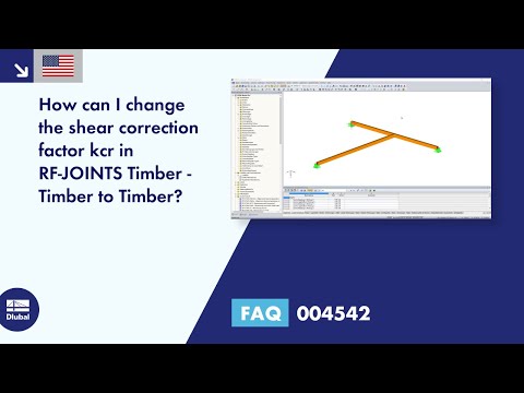 FAQ 004542 | How can I change the shear correction factor k-cr in RF-JOINTS Timber - Timber to Ti...