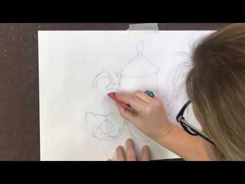 Contour Lines in a Still Life Drawing