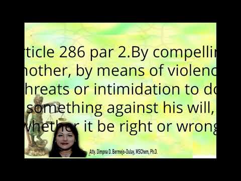 Art 286 grave coercion