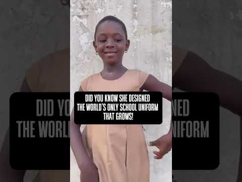 SHE designed the world's only school uniform that grows!
