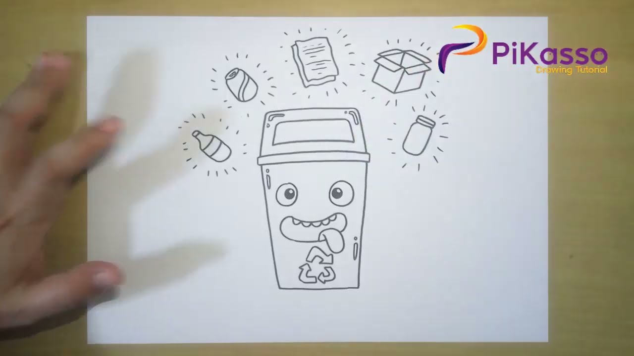 Recycling for Earth Day Easy Drawing Tutorial