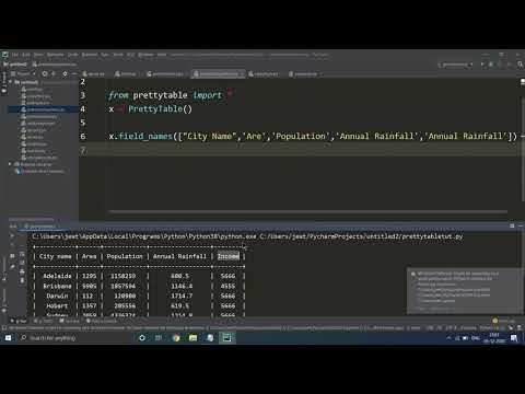Print ASCII Table in Python