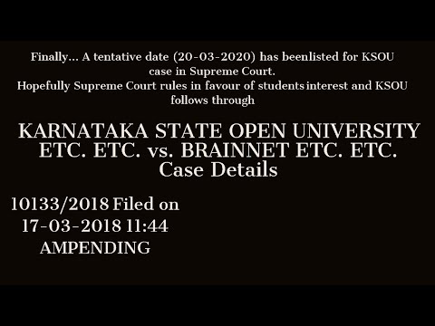 KARNATAKA STATE OPEN UNIVERSITY ETC. ETC. vs. BRAINNET ETC. ETC.Case Details