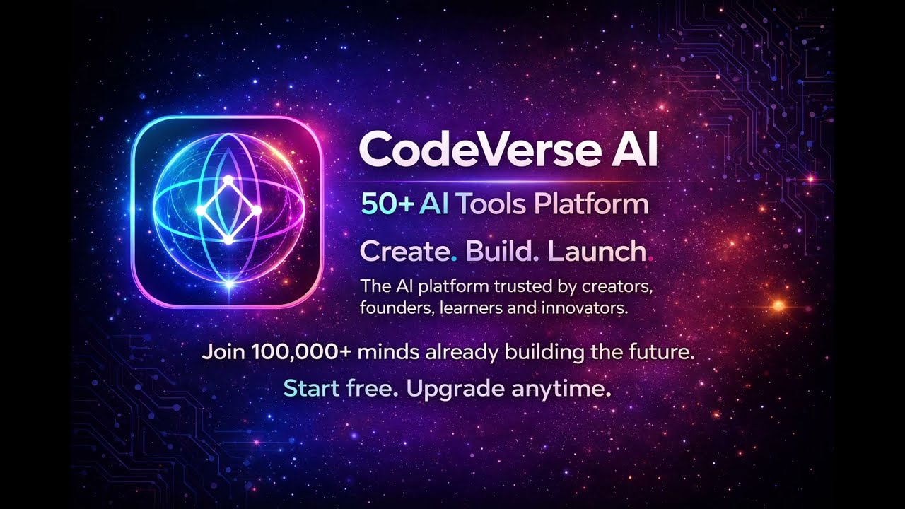 CodeVerse AI — 50+ AI Tools Platform | Create Build Launch with AI