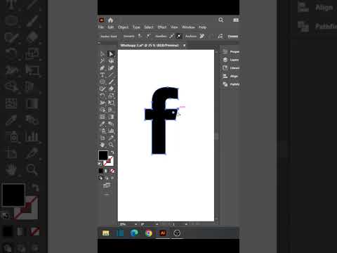 Facebook Logo Design in Adobe Illustrator | Shorts