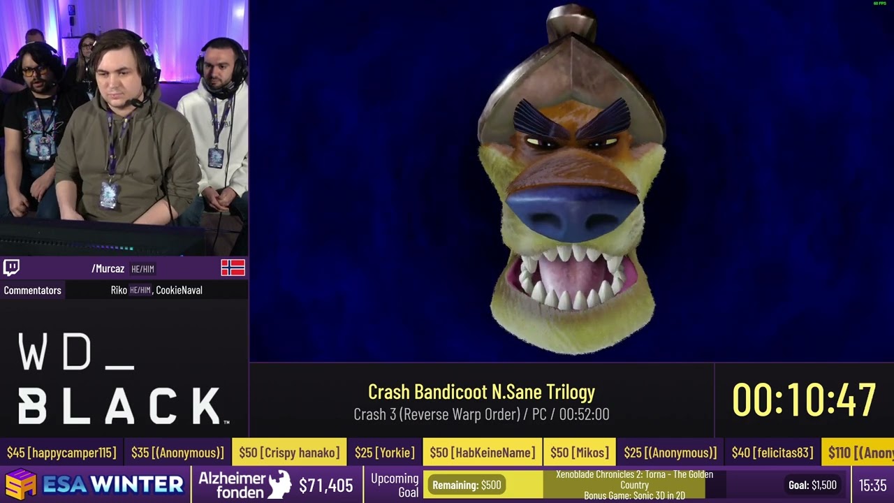 Crash Bandicoot N.Sane Trilogy [Crash 3 (Reverse Warp Order)] by Murcaz - #ESAWinter23