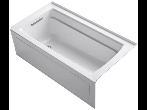 KOHLER K-1123-LA-0 Archer 5-Foot Bath, White