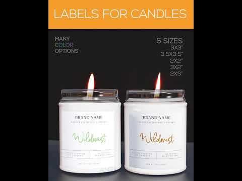 Luxury Candle Labels Template Downloadable | Printable Product Label Design Templates | DIY Labels