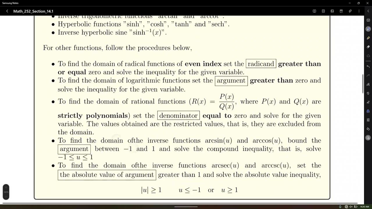Math 252 Section 14.1: Vector Valued Functions pt. 1 (Summer 2024)