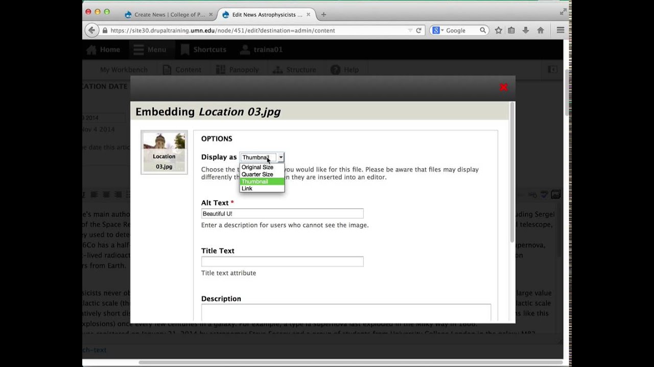 09 Add Inline Images to News in Drupal