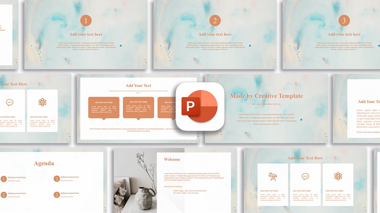 Watercolor Minimalist Powerpoint Template | | Aesthetic PowerPoint Presentation | FREE TEMPLATE