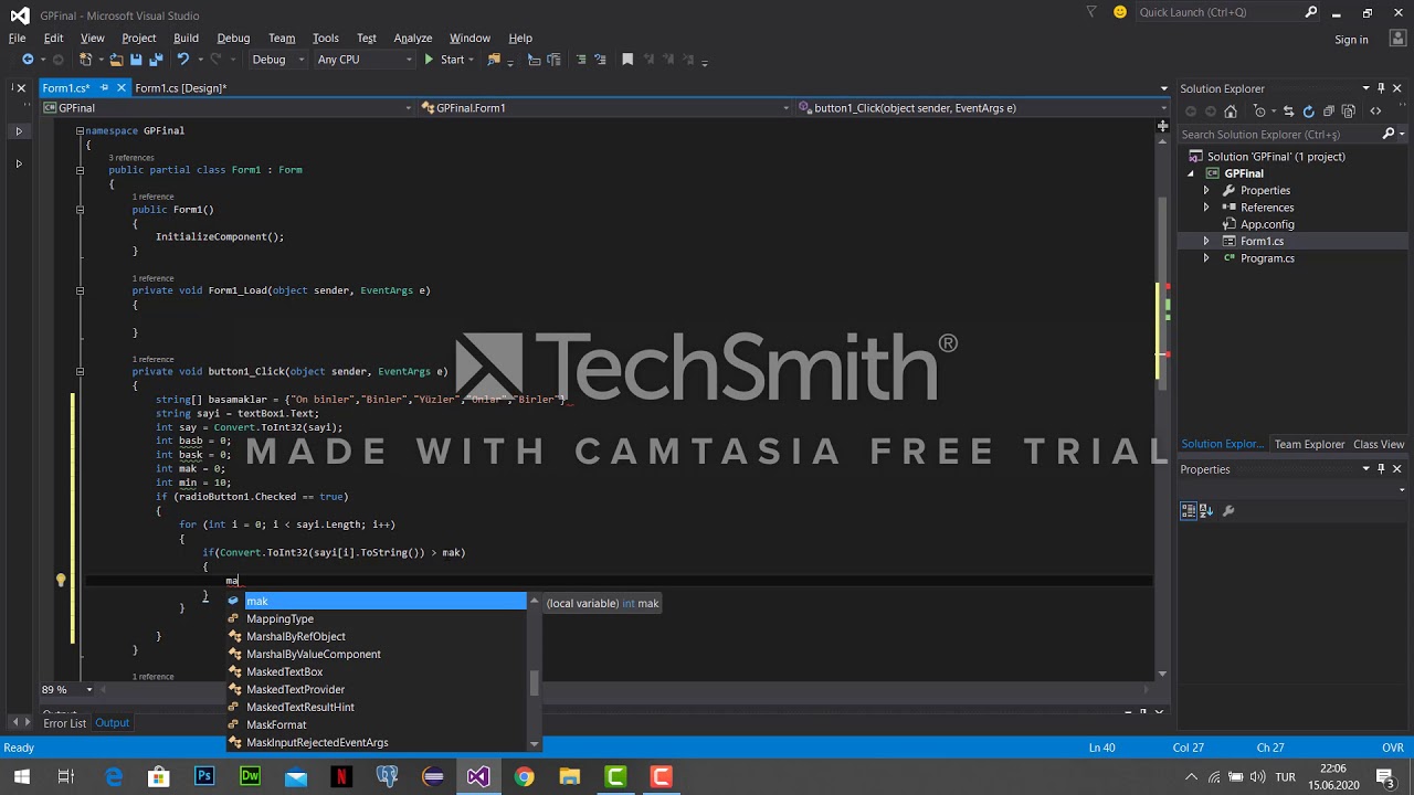 GÖRSEL PROGRAMLAMA FİNAL ÖDEVİ -KOD