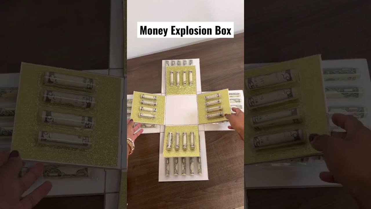 A Money Explosion Box makes the perfect gift for a birthday! #diygifts #explosionbox #crafts #diy