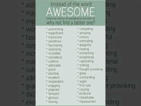 Instead of the Word Awesome..Use these Words#englishlanguage #vocabulary #esllearners