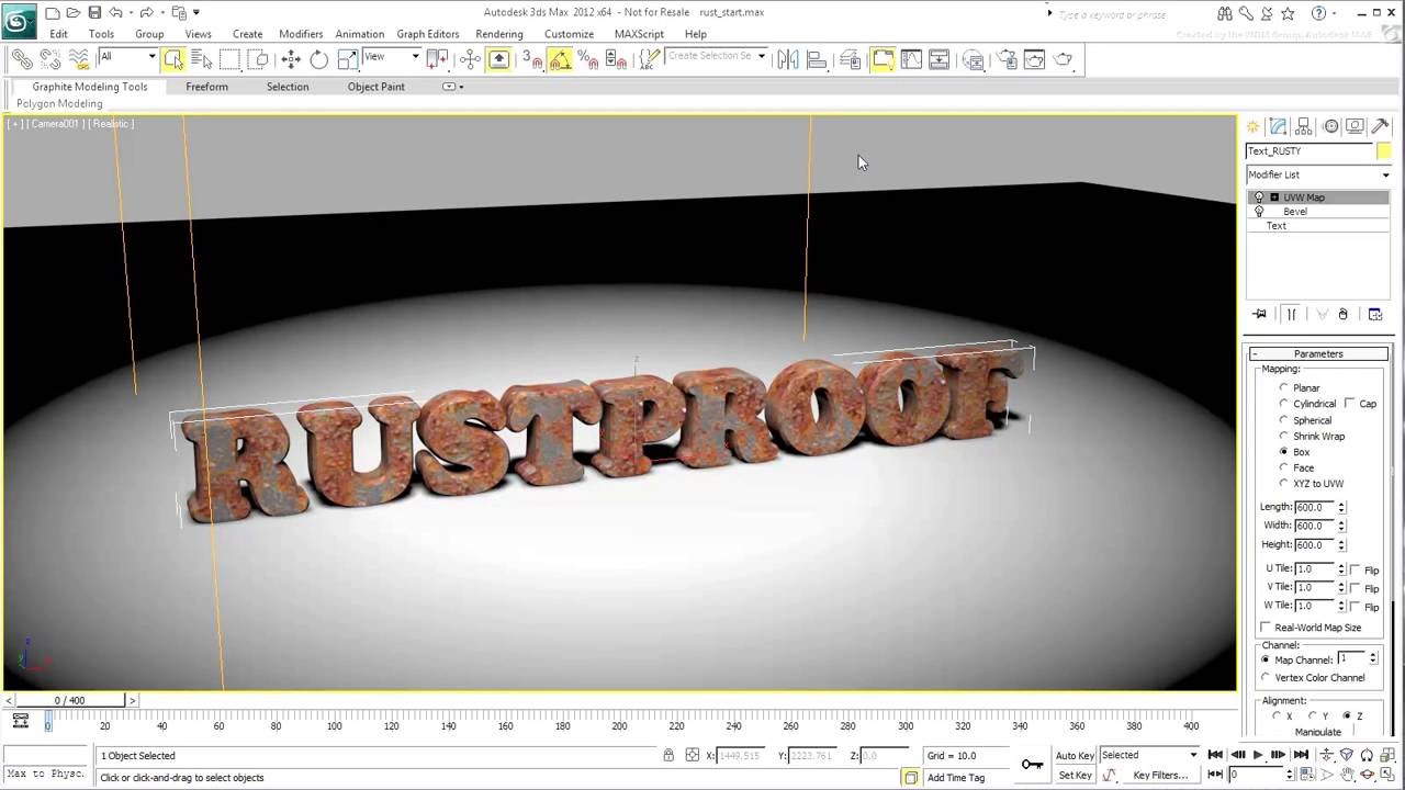 Animating Text in 3ds Max - Part 1 - Using Particles