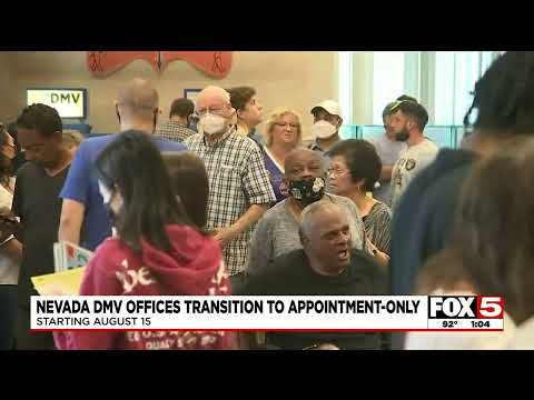 Nevada DMV offices to transition to appointment-only starting Aug. 15