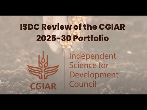 ISDC review of CGIAR 2025-30 Portfolio