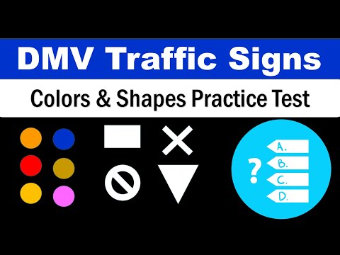 DMV Traffic Signs Colors & Shapes Practice Test 2024 [For all States]
