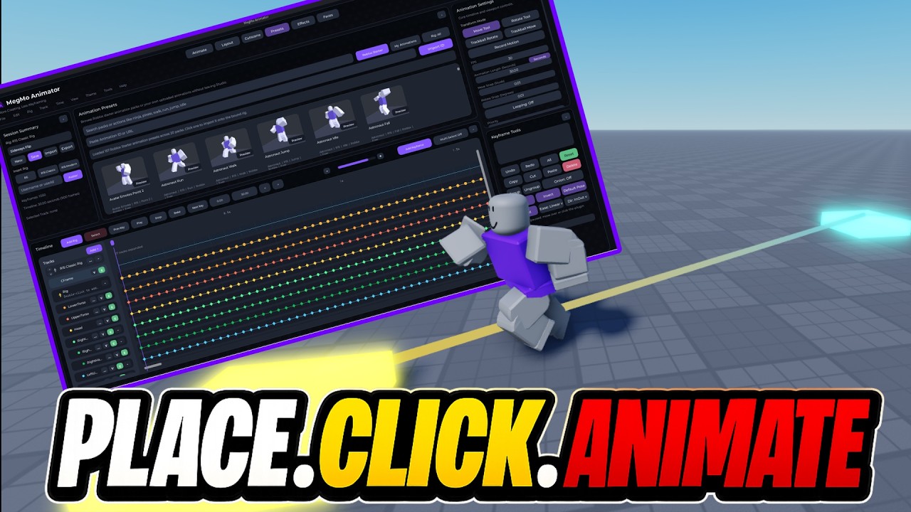 Roblox MegMo Animator Plugin   Basics and Motion Builder Tutorial