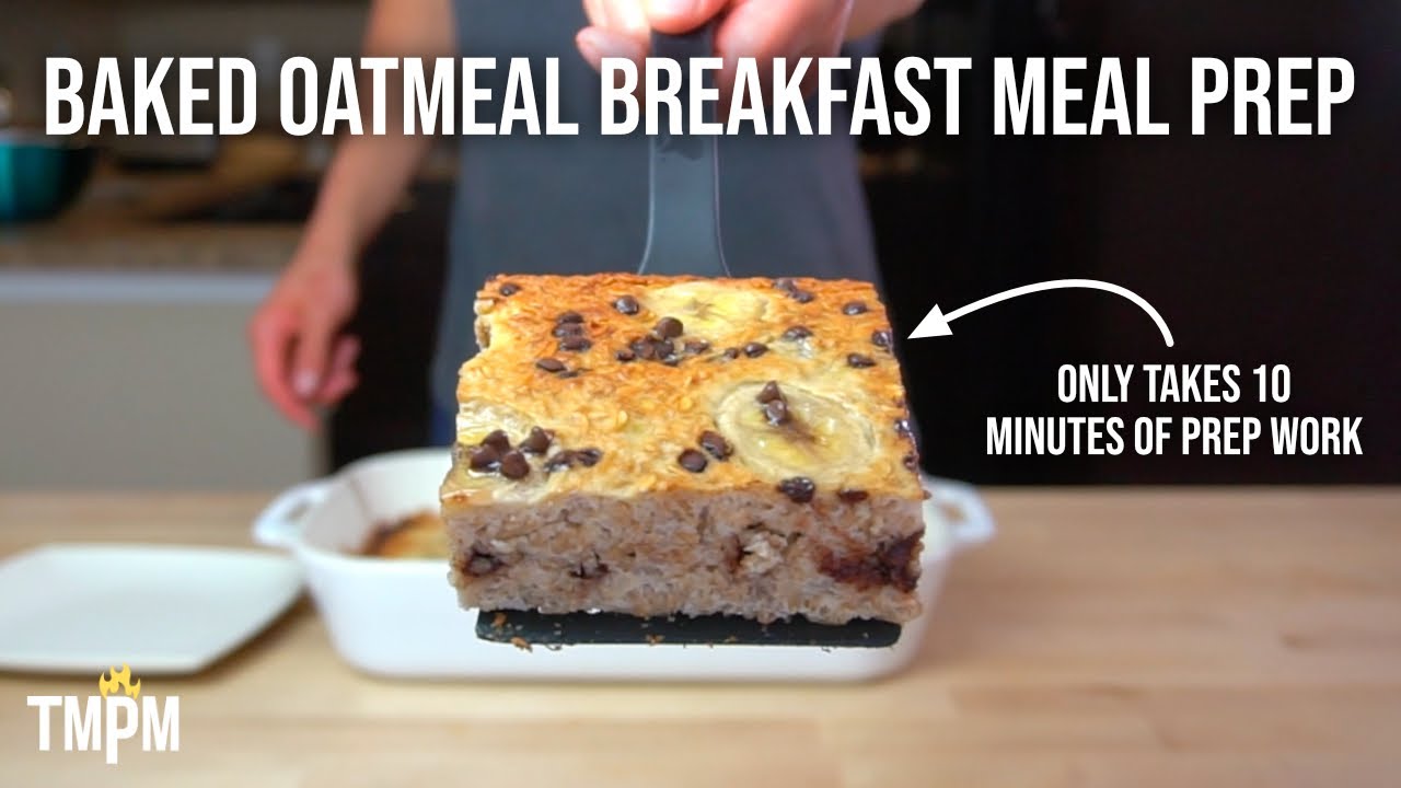 It Doesn't Get Much Faster Than This for Meal Prep | Chocolate Chip Banana Bread Baked Oatmeal