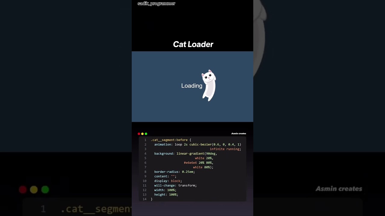 How to make cat Loader animation using python code #views#video #viral#viralvideo#shorts #shortvideo