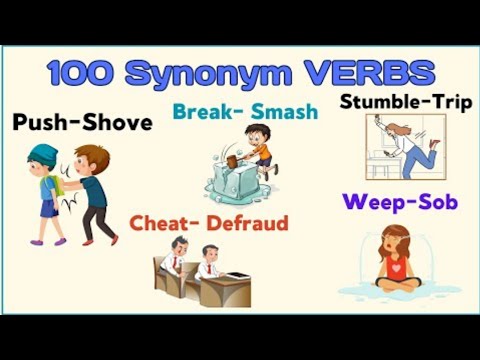 List of 100 Synonym Verbs for daily use #synonyms