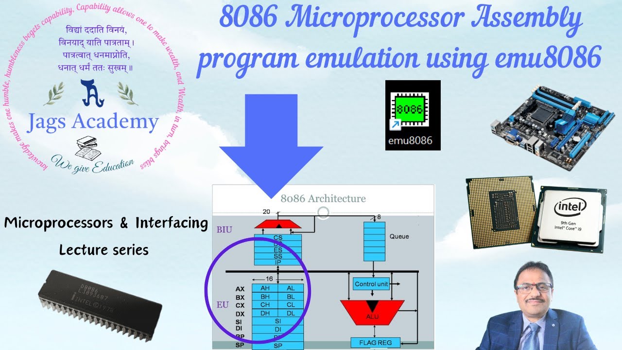 8086 Assembly Program Simulation using emu8086