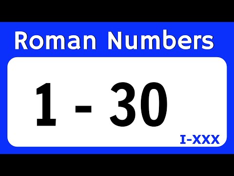 Roman Numbers 1 to 30 | Roman Numerals 1 to 30 | Roman Sankhya 1 se 30 tak
