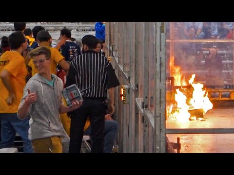 This Flaming Robot Shows Just How Dangerous a Busted Battery Can Be