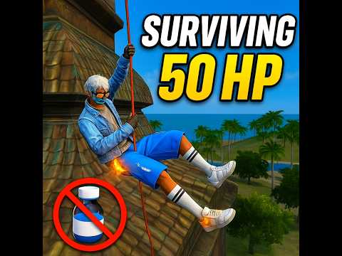 Risky MOVE With 50 HP – But I Survived! 😨🏆#shorts#freefire#trending#shortsfeed